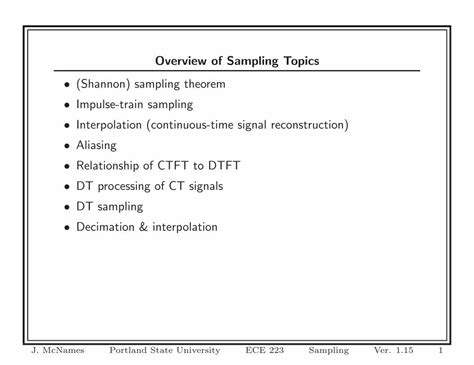pdf shannon sampling theorem impulse train sampling web cecs pdx