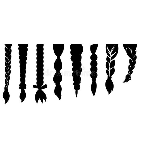 Hair Braided Icon Vector Women S Braid Illustration Sign Hair Symbol
