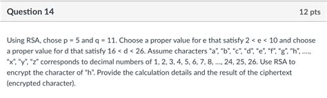 Solved Question 14 12 Pts