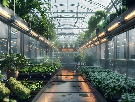 Efeito Hidropônico Futurista Técnicas Avançadas De Agricultura