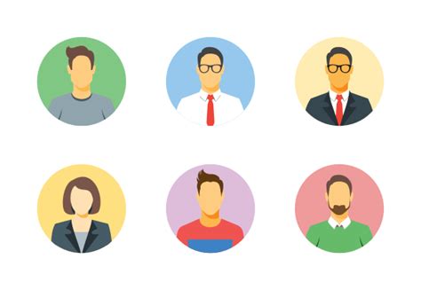 Circle Avatars Icons By Jraoui Chihab Avatar Icon Circle