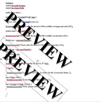AP Computer Science Unit 3 Test FRQ 1 Household Expenses Key Included