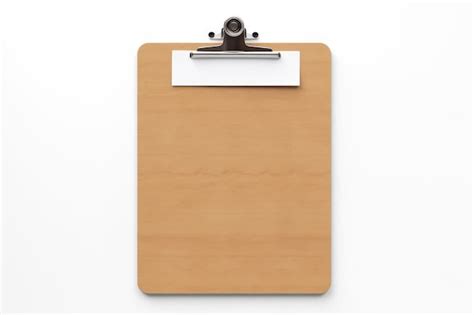 Premium Ai Image A Single Clipboard Isolated On White Background