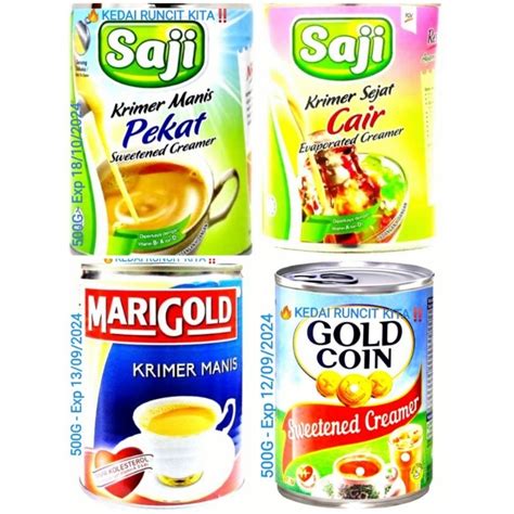 🔥free Shipping‼️ Saji Marigold Gold Coin Creamer Manis Pekat Cair