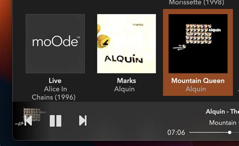 Transport Controls Obscure Album Art Thumbnail · Issue 626 · Moode