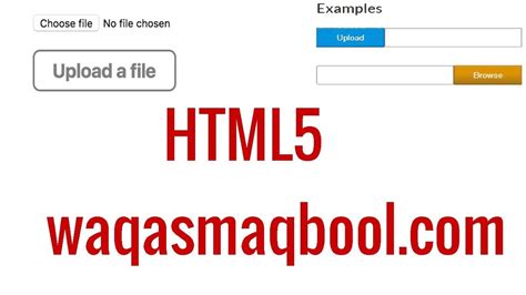 File Input Submit Button In Html 5 Youtube