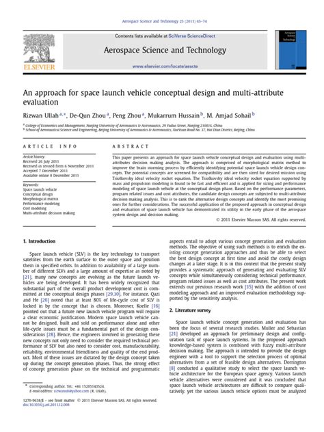 An Approach For Space Launch Vehicle Conceptual Design And Multi