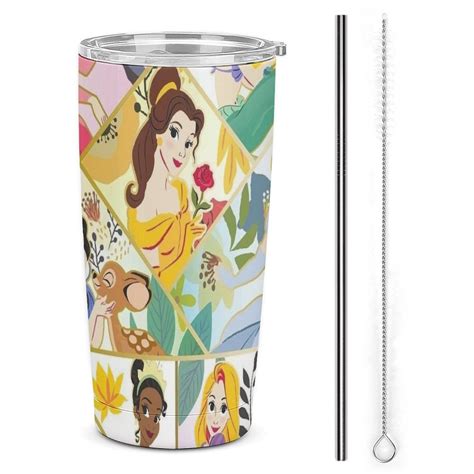 Disney Princess Cartoon Car Stainless Steel Travel Mug