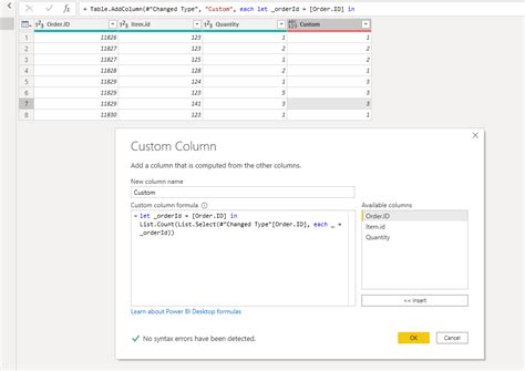 Solved Custom Column That Counts Distinct Occurrences O