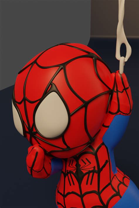 Archivo Stl Gratis Spiderman Chibi・diseño De Impresión 3d Para