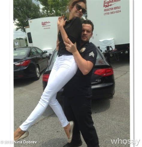 Nina Dobrev And Jake Johnson Nina Dobrev Nina On Set