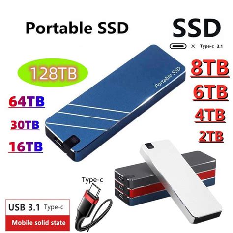 Portable High Speed Ssd Hard Drive 1tb 2tb 8tb 30tb 60tb 128tb External