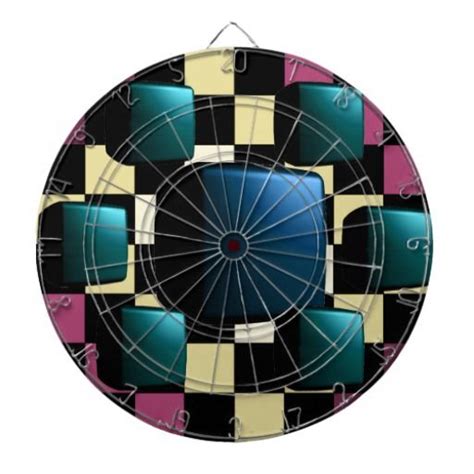 Burgundy Gold Chessboard Dartboard