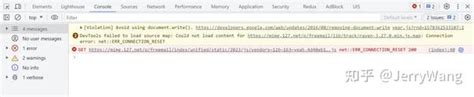 Chrome 开发者工具里观察到的错误消息 net ERR CONNECTION RESET 知乎