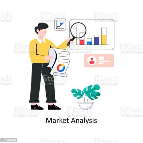 Market Analysis Flat Style Design Vector Illustration Stock