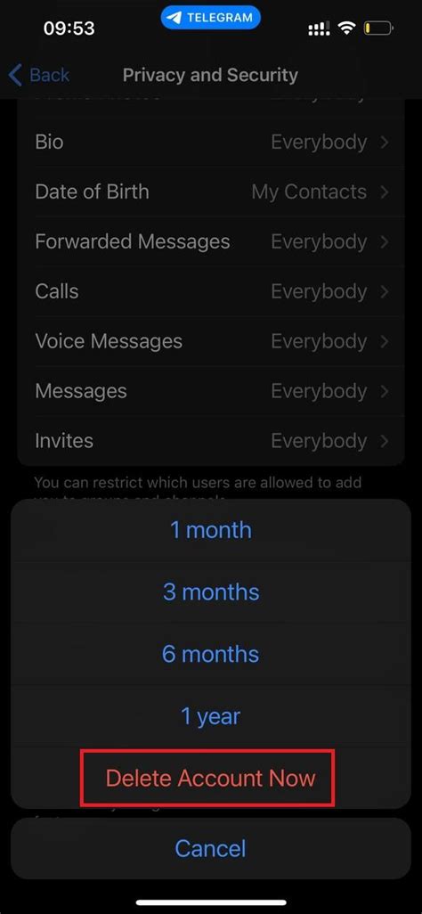 Telegram How To Delete Your Account