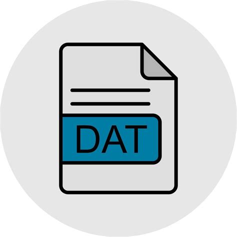 Dat File Format Line Filled Light Icon 44187514 Vector Art At Vecteezy