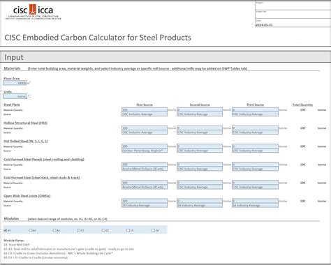 Carbon Calculator CISC ICCA
