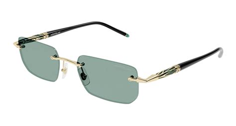Montblanc Sunglasses Gold Black Green Limited Edition Best