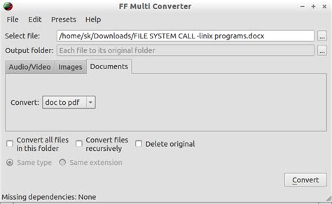 FF Multi Converter A Multi Converter For Audio Video Images And