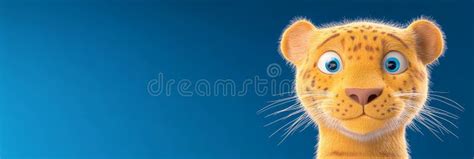 Cute Cartoon Leopard 3d Adorable 3d Cartoon Leopard Cub Playful Curious Friendly Happy And