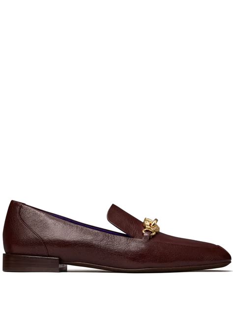 Tory Burch Jessa ローファー レッド Farfetch Jp