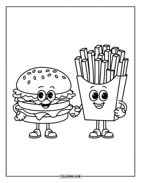 Burger Coloring Pages