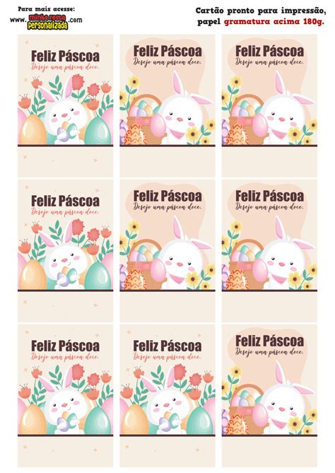 Cartão de Páscoa Para Bis Modelo 01