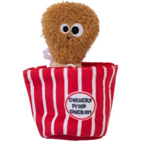 Mad Cat Catucky Fried Chicken Cat Toy With Catnip Multicolor
