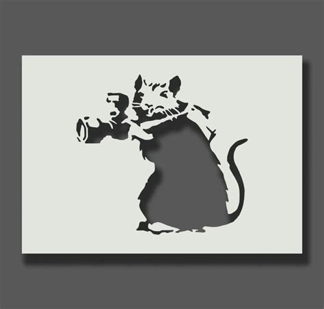 Banksy Rat Stencils Part 1 Reusable Stencils For Wall Art Etsy