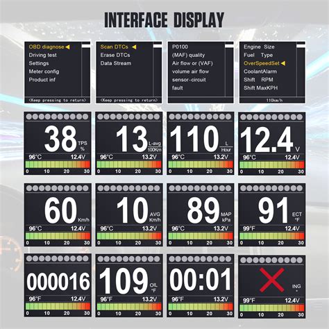 Autool X60 Hud Intelligent Digital Multifunction Meter Display Driving