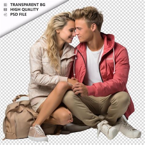 Premium Psd Romantic Young German Couple Valentines Day With Presents