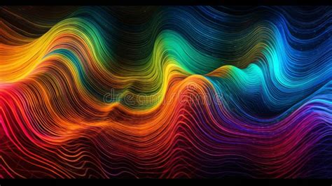 Digital Wave Wallpaper With Generative Ai Generative Ai Stock Image