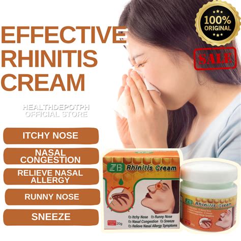 Zb Rhinitis Cream Itchy Nose Runny Nose Nasal Congestion Sneeze Relieve