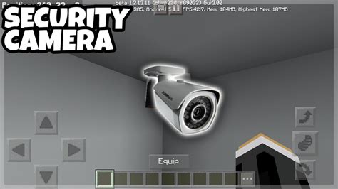 Minecraft Pe Working Security Camera Tutorial Youtube