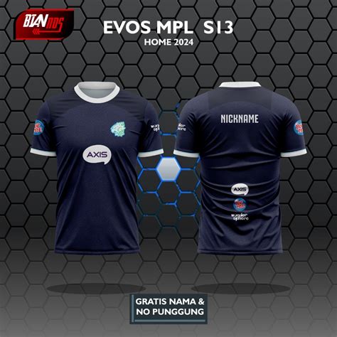Jual JERSEY GAME EVOS MPL SEASON 13 HOME BIRU 2024 FULL PRINTING