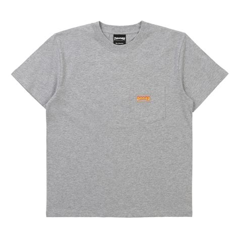 【thrasher官方】jlp日版 Micro Flame Ss Pocket T Shirt潮t恤虎窝淘