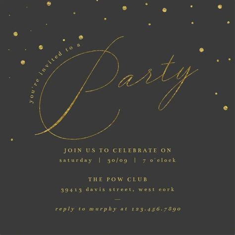Fancy Font Party Printable Party Invitation Free Greetings Island