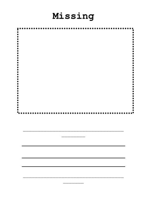 41 Printable Missing Poster Templates Flyers Signs