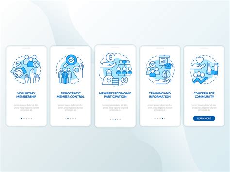 Cooperative Principles Blue Onboarding Mobile App Screen By ~ Epicpxls