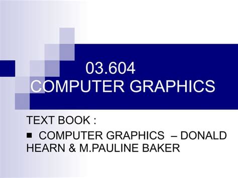 Computer Graphics Ppt Pptx