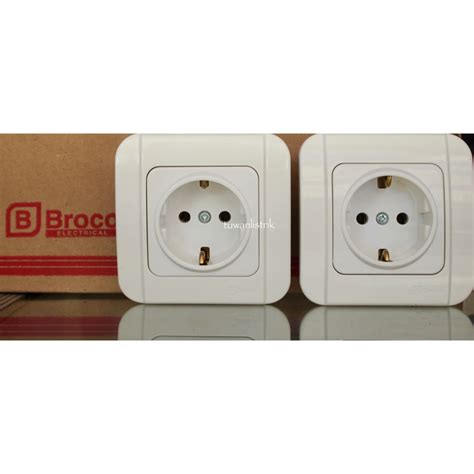 Jual Stop Kontak Broco Galleo IB Arde Putih Type G S STOP KONTAK TANAM PUTIH SNOW WHITE