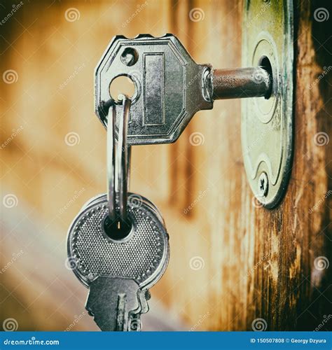 Key Inserted In A Key Hole Stock Photo Image Of Entrance 150507808