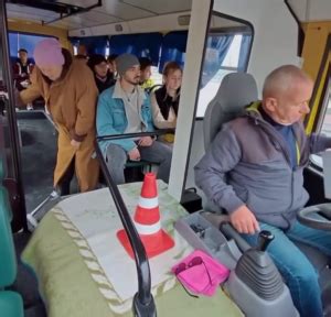 The Old Lady Tried To Get On The Bus But The Passengers Did Not Allow Her The Bus Driver