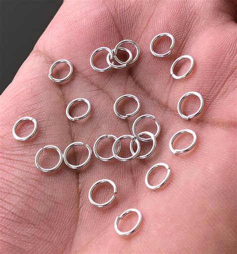 7mm 275pc Silver Jump Rings Open Split Silver Plated Open Round Jump