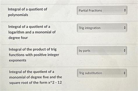 Integral Of A Quotient Of Polynomials Integral Of A