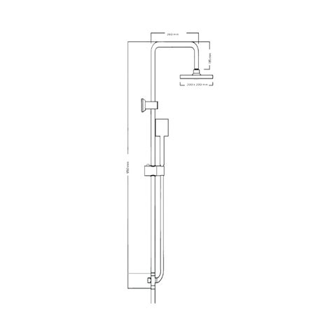 Ondée Colonne de douche sans mitigeur tête carrée extra plate