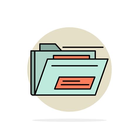 Folder File Zip Rar Abstract Circle Background Flat Color Icon 18011124 Vector Art At Vecteezy