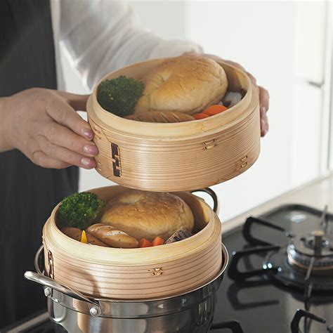 【楽天市場】かごや 杉 中華せいろ 18cm 2段 ステンレス鍋付セット 蒸し器 天然木 杉 セイロ 蒸篭 蒸し料理 温野菜 飲茶 中華