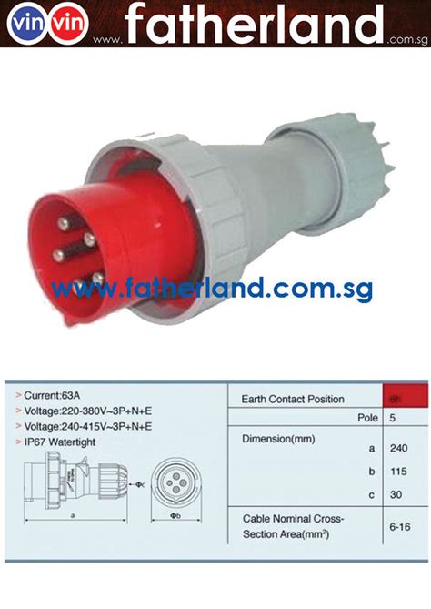 5pin Isolator 63a Plug Sg